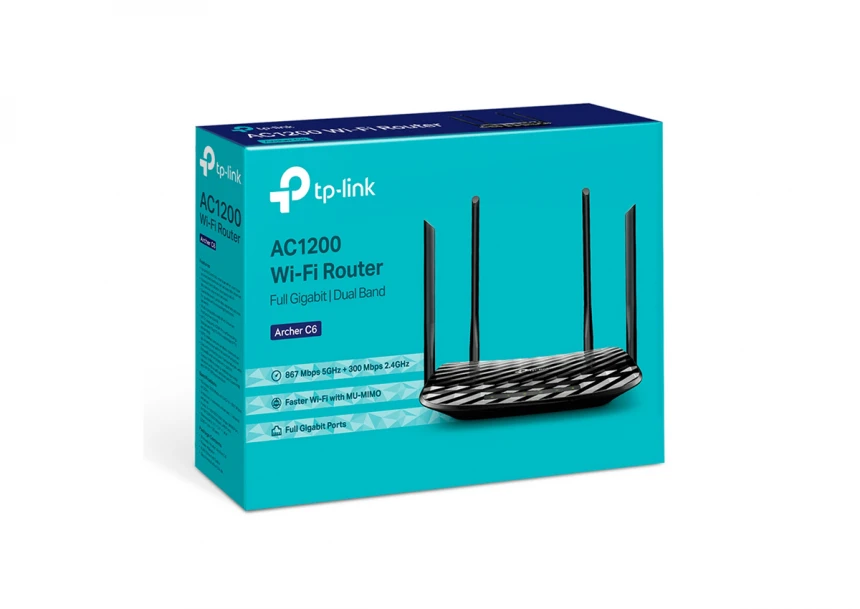 TP-LINK Archer C6 AC1200 Wireless MU-MIMO Gigabit Router | Frog