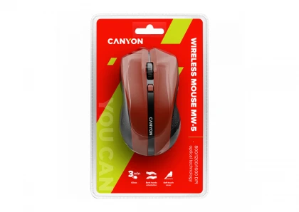 CANYON MW-5 2.4GHz wireless Optical Mouse with 4 buttons, DPI 800/1200 ...