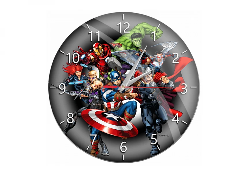 Marvel Wall Clock Glossy Avengers 003 | Frog